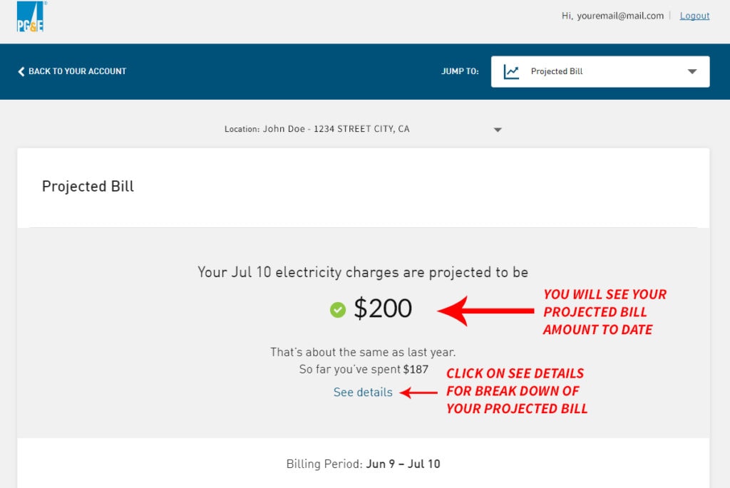 How to read your projected PG&E bill | A.M. Sun Solar + Roofing