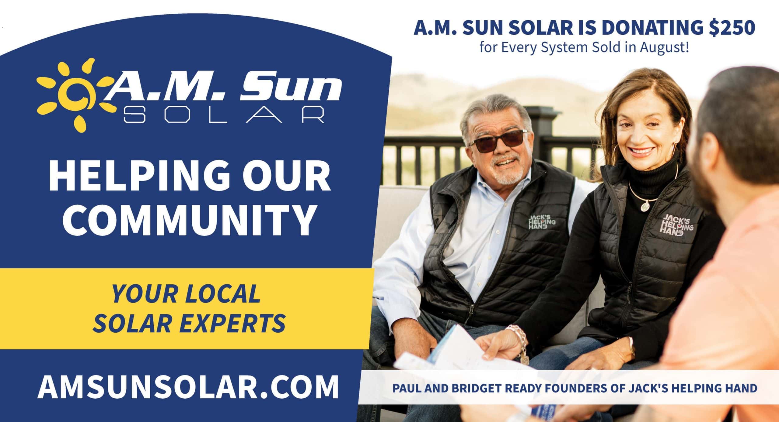 A.M. Sun Solar to Donate $250 From Every Sale in August to Jack’s ...